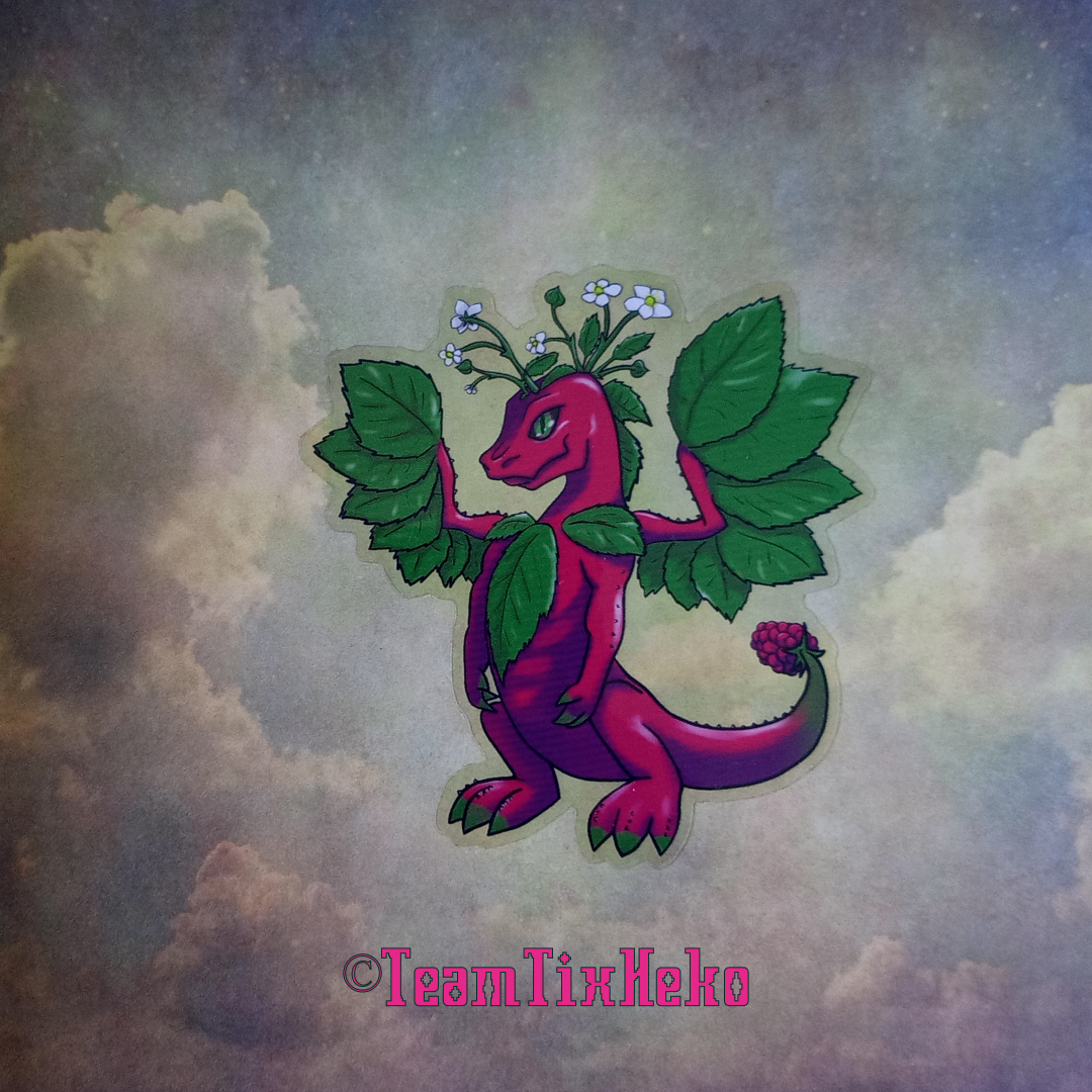 Raspberry Dragon (Sticker) – MadChildSoul